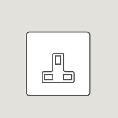 Wandsworth-A923 1-Gang 13 Amp Unswitched Socket Interior Rear Entry ...