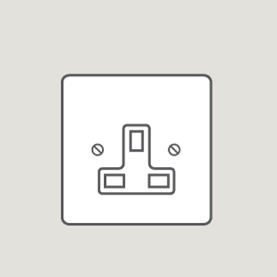 Wandsworth-A12123 1-Gang 13 Amp Unswitched Socket Interior Rear Entry ...