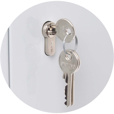 Sterling Locks-KC100HE Heavy Duty Single Door Lockable Key Cabinet Euro ...